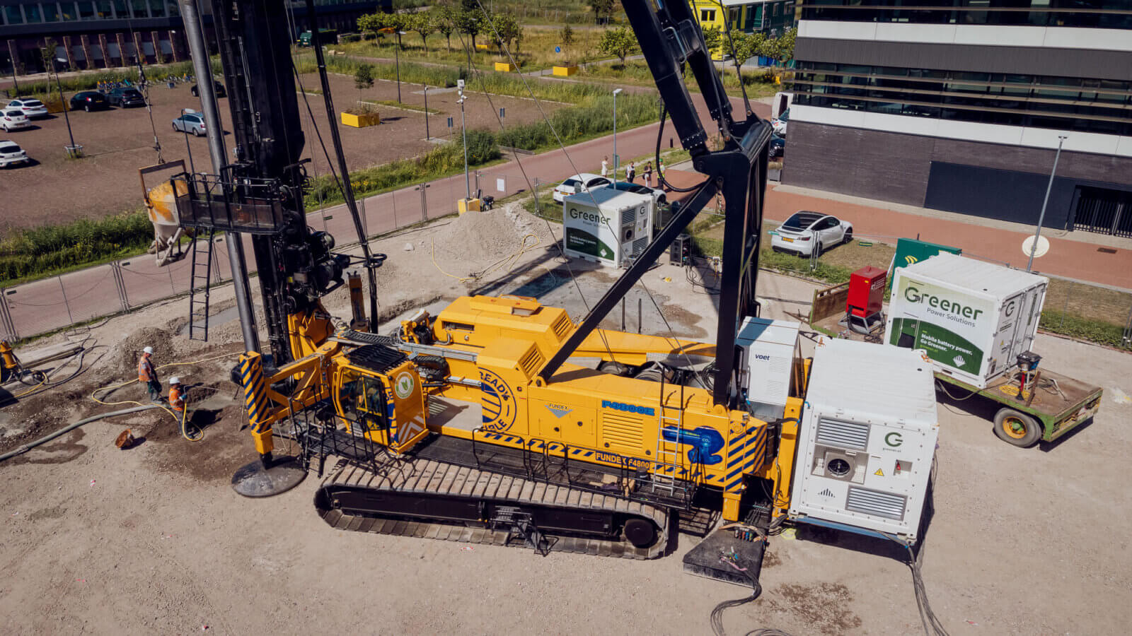 Mobile batteries construction sites - Greener Power Solutions